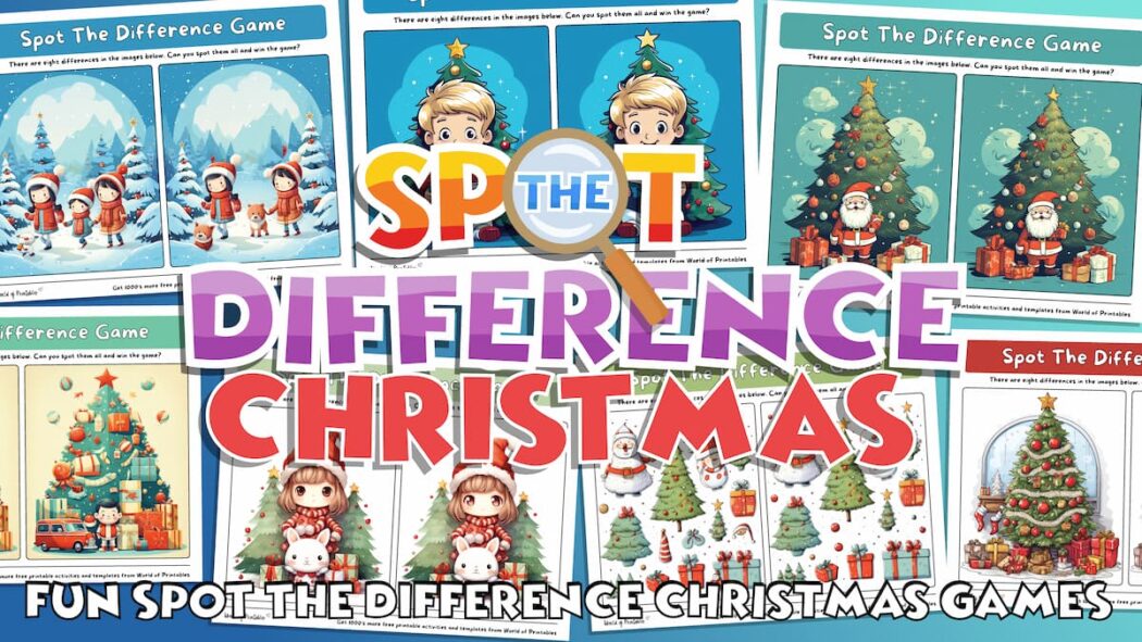 Christmas Spot The Difference Games - World of Printables