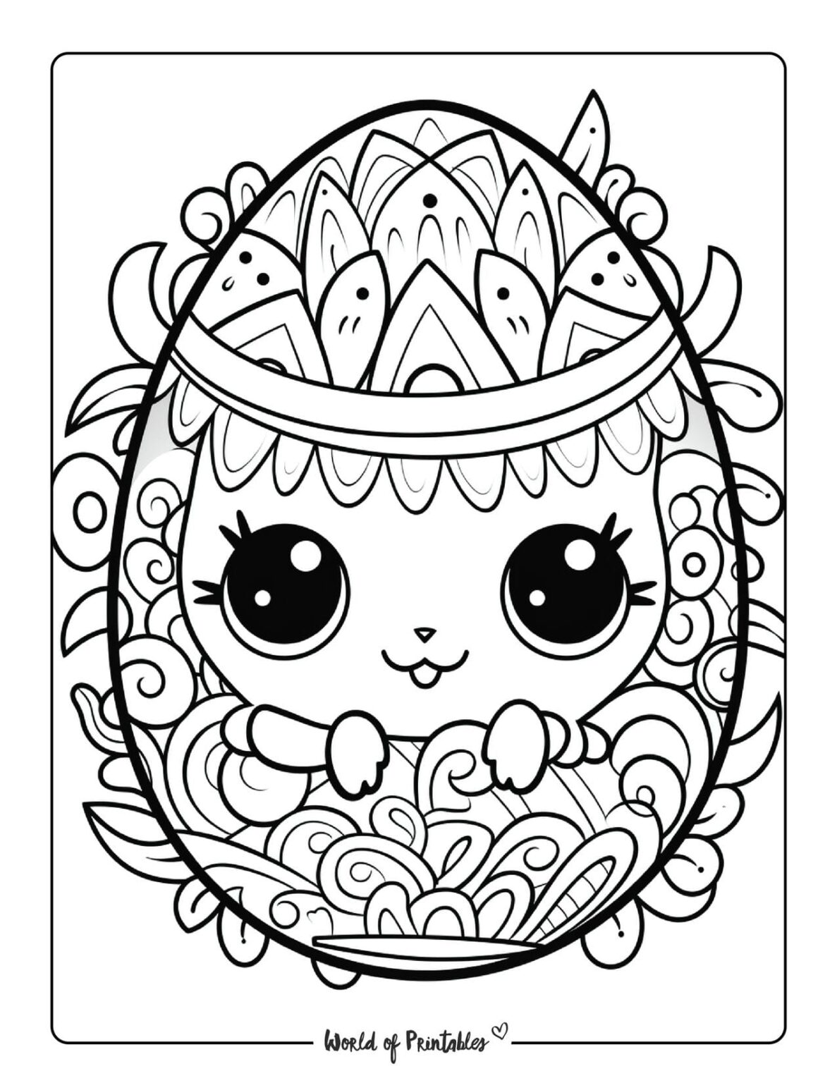 Easter Egg Coloring Pages - World of Printables