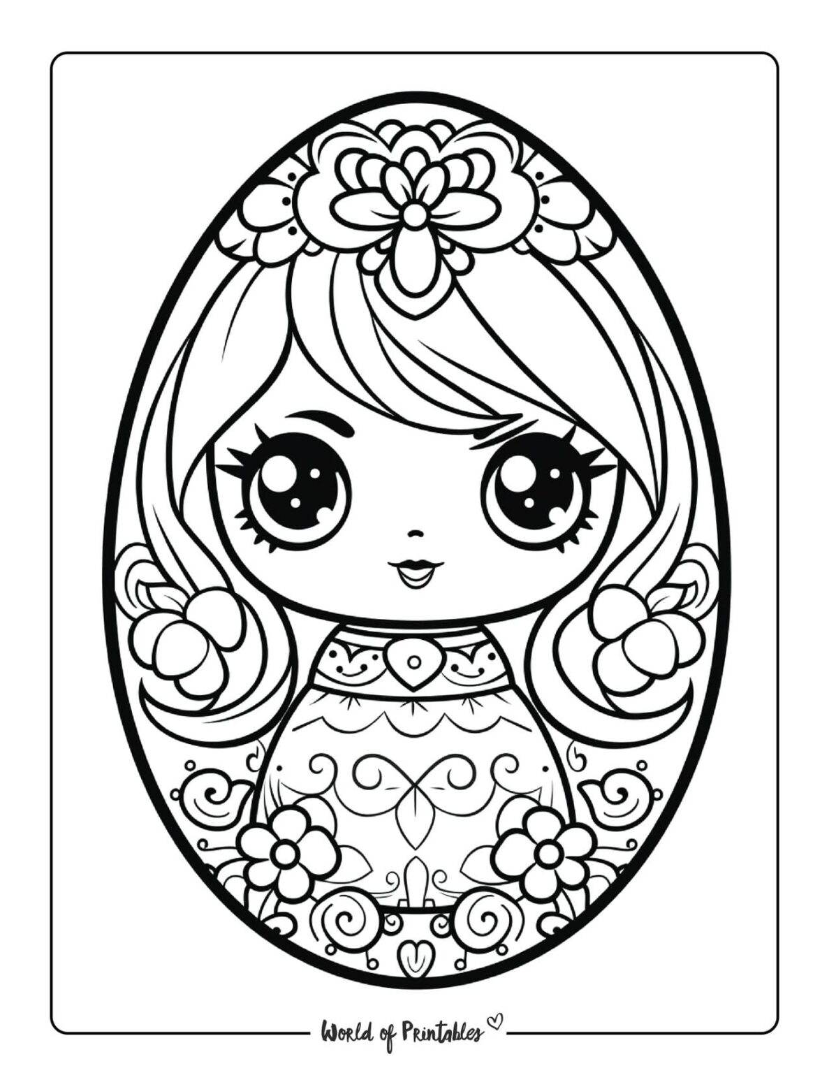 Easter Egg Coloring Pages - World of Printables