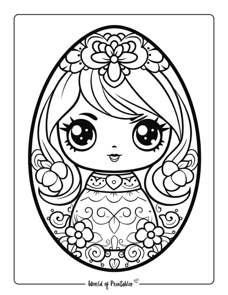 Easter Egg Coloring Pages - World of Printables