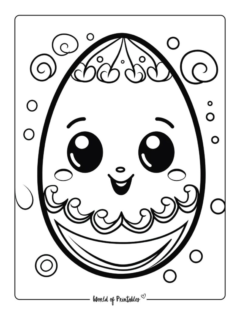 Easter Egg Coloring Pages - World of Printables