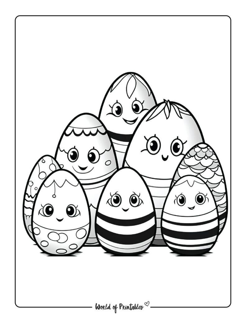 Easter Egg Coloring Pages - World of Printables