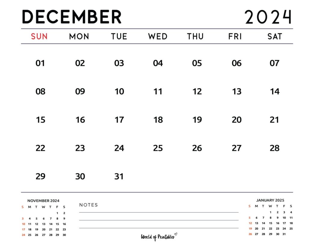 December 2024 Calendars | 100+ Styles - World of Printables