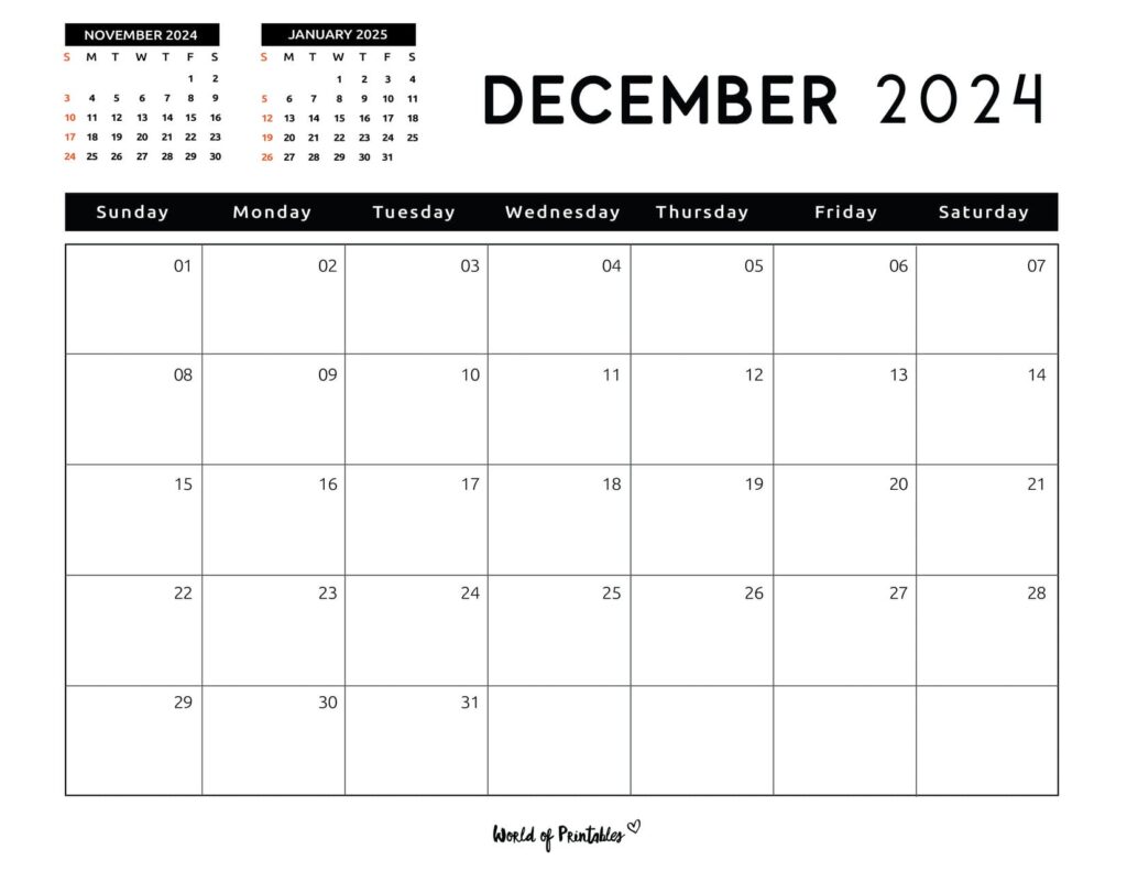 December 2024 Calendars | 100+ Styles - World of Printables