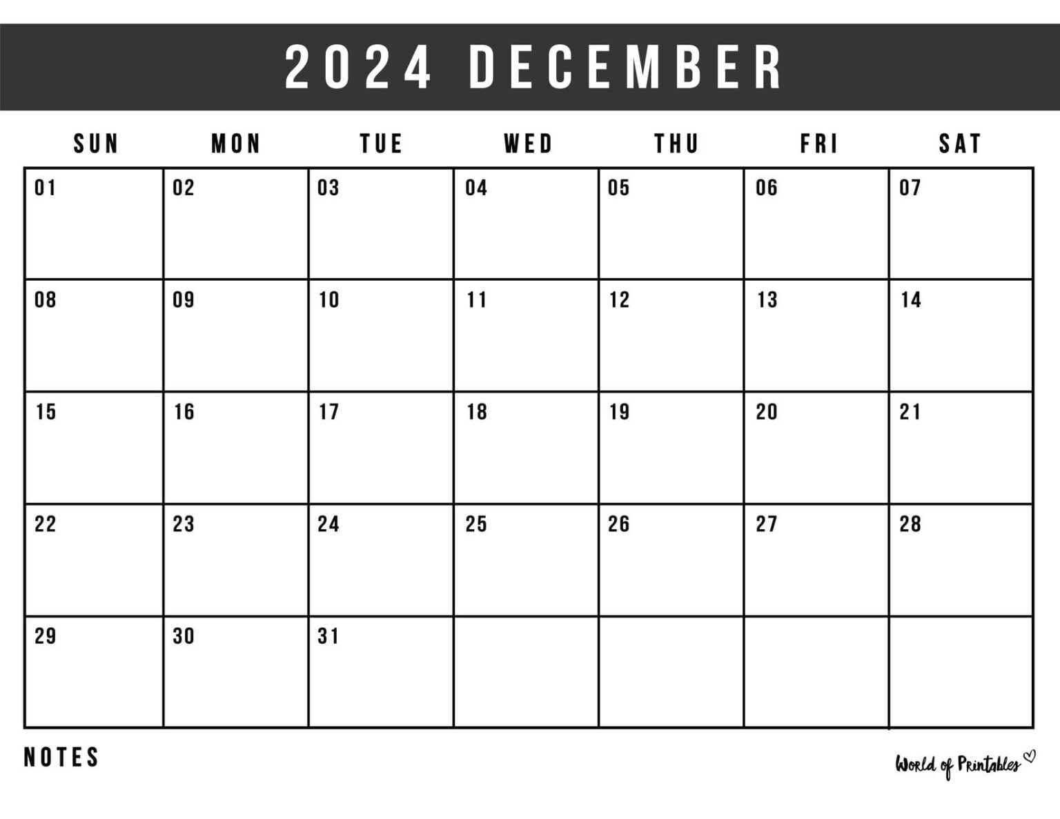 December 2024 Calendars | 100+ Styles - World of Printables