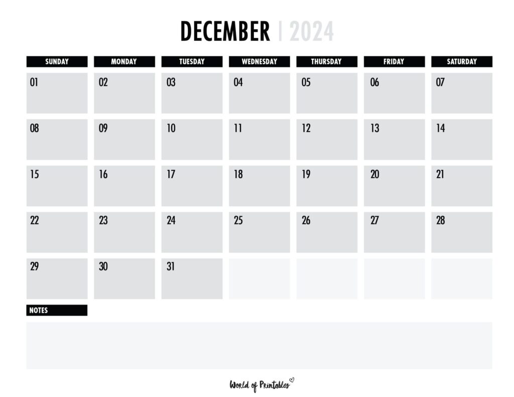 December 2024 Calendars | 100+ Styles - World of Printables