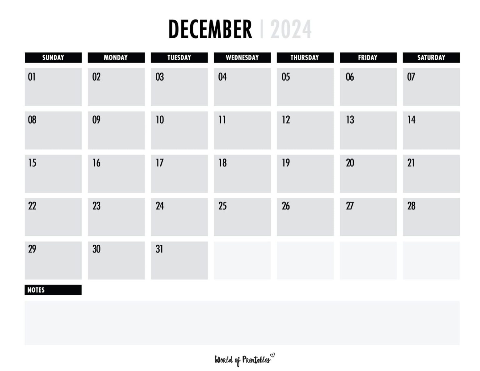 December 2024 Calendars | 100+ Styles - World of Printables