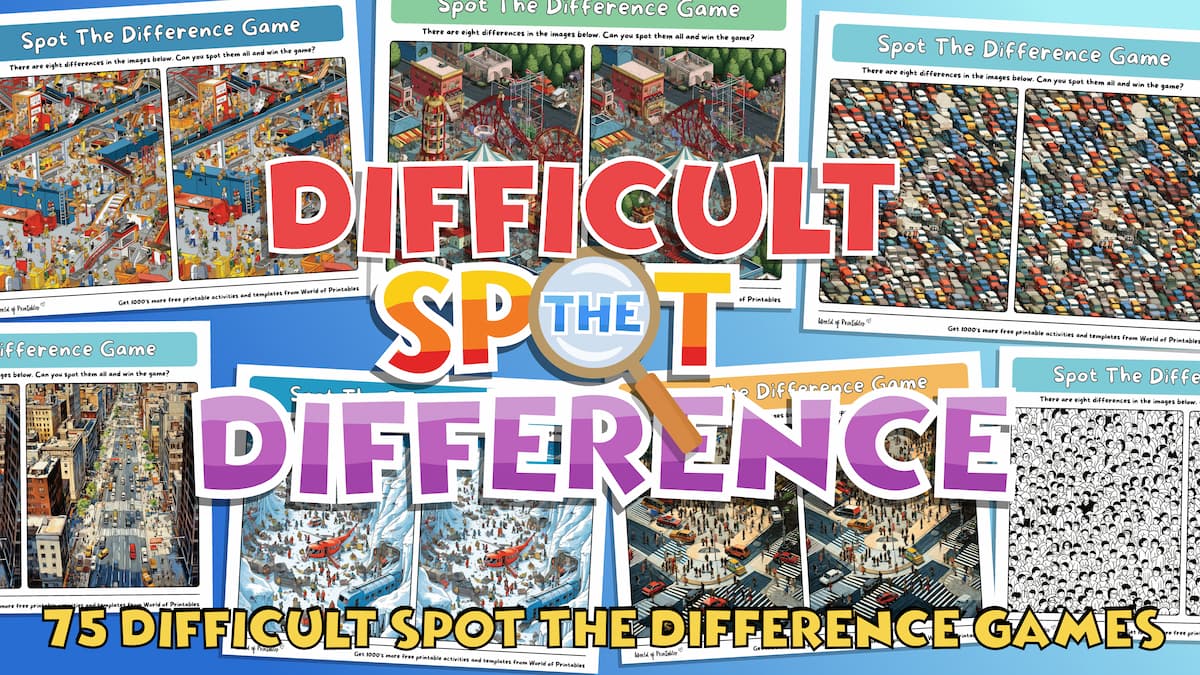Spot The Difference Printable Pdf