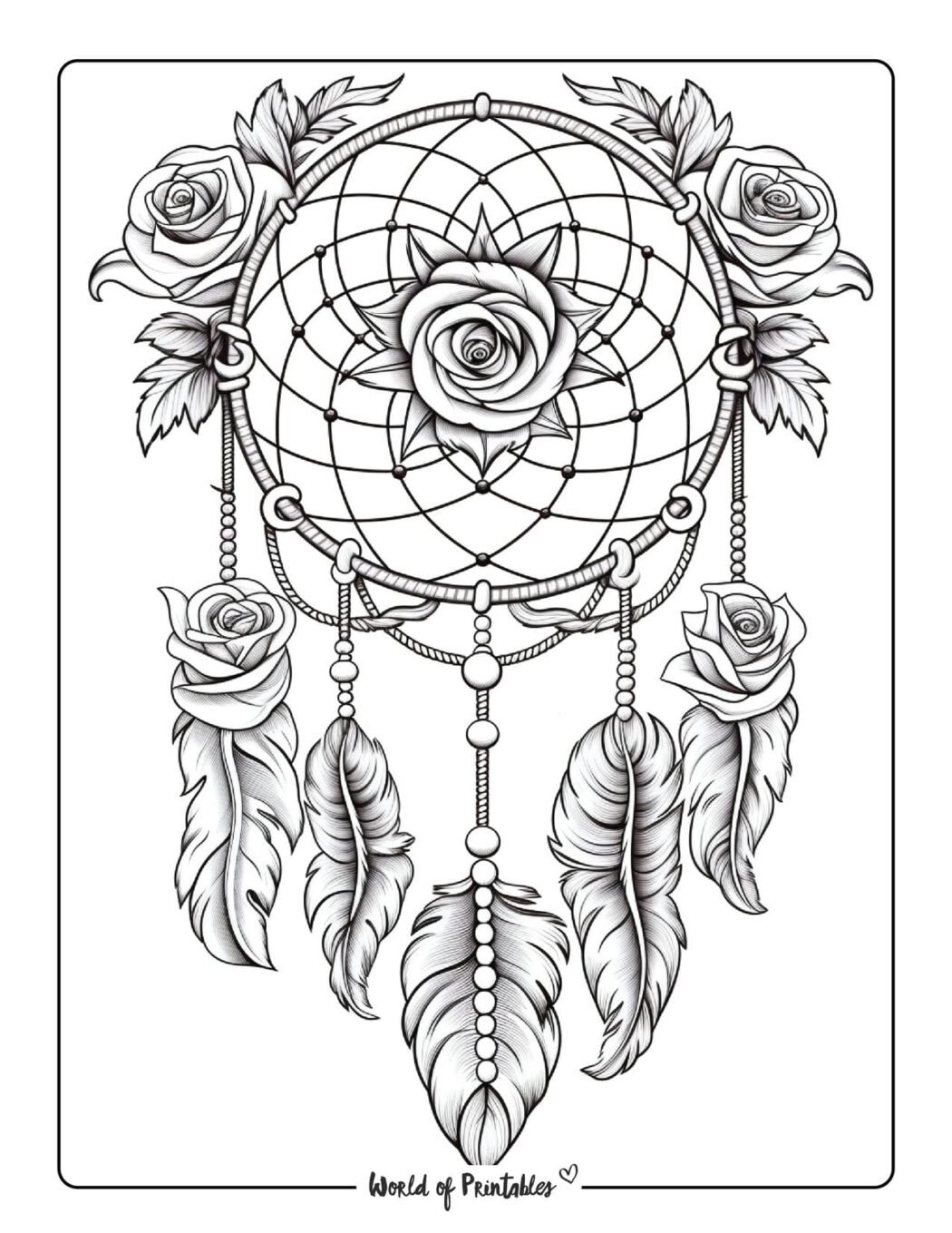 Dreamcatcher Coloring Pages - World of Printables