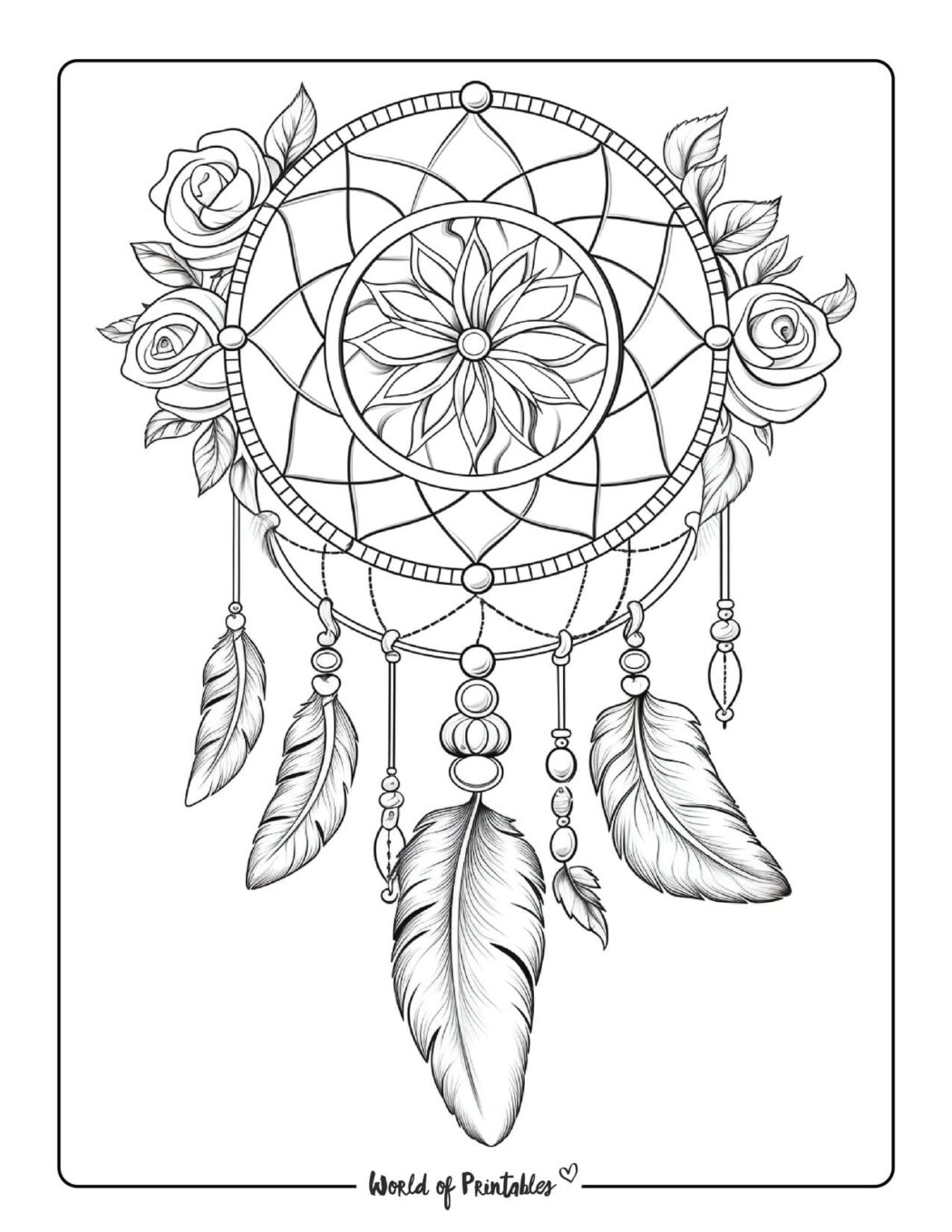 Dreamcatcher Coloring Pages - World of Printables