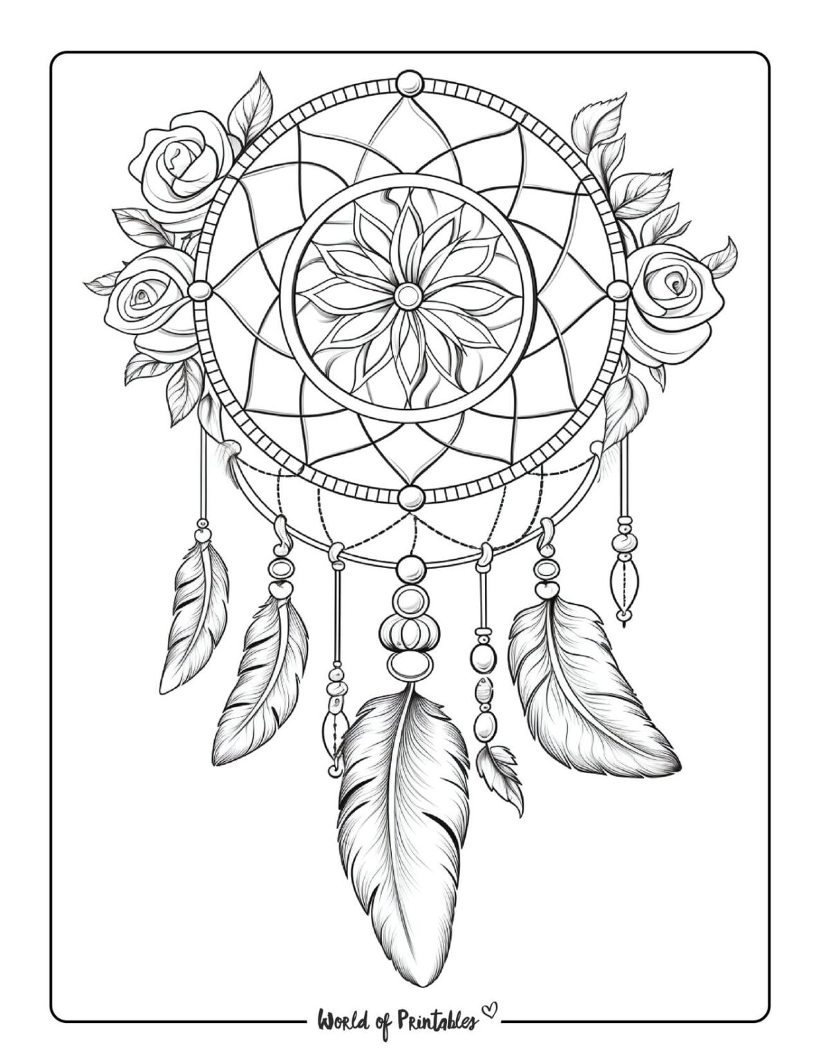 Dreamcatcher Coloring Pages - World of Printables