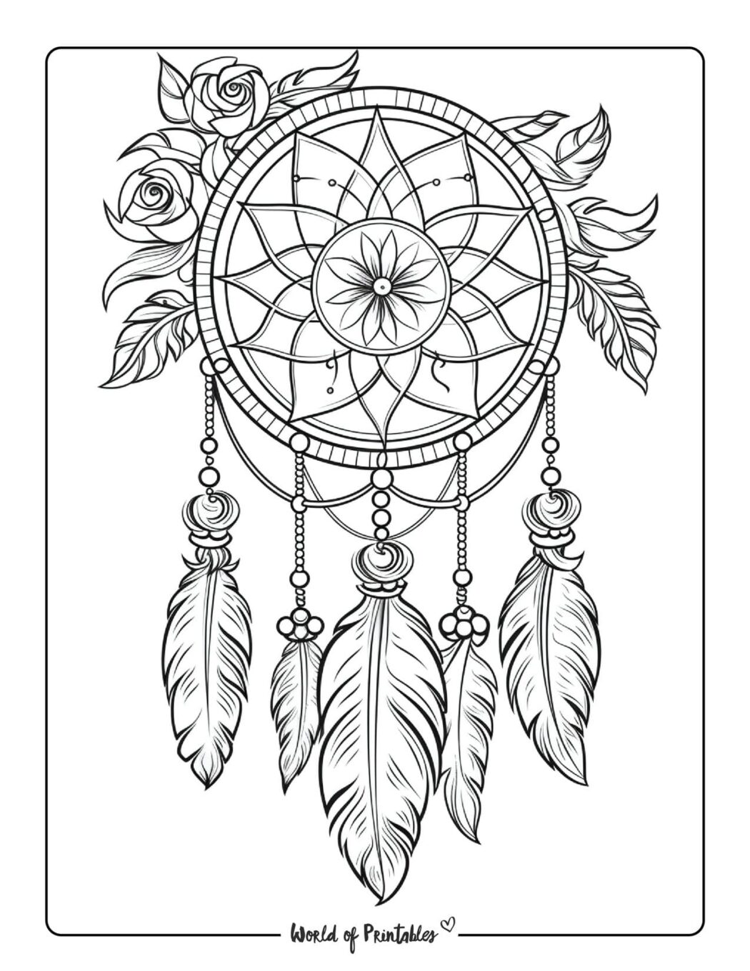 Dreamcatcher Coloring Pages - World of Printables