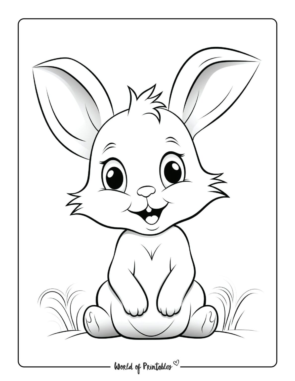 Easter Bunny Coloring Pages - World of Printables
