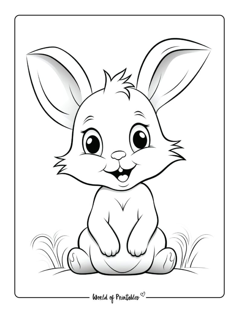 Easter Bunny Coloring Pages - World of Printables