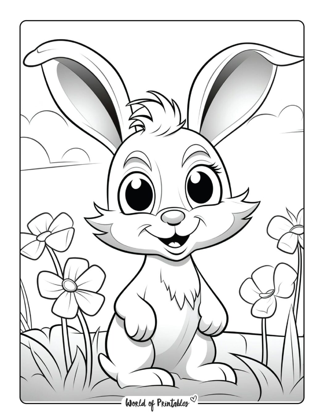 Easter Bunny Coloring Pages - World of Printables