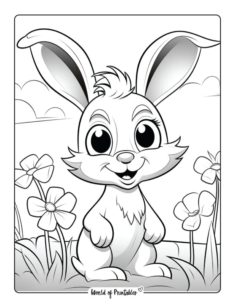 Easter Bunny Coloring Pages - World of Printables