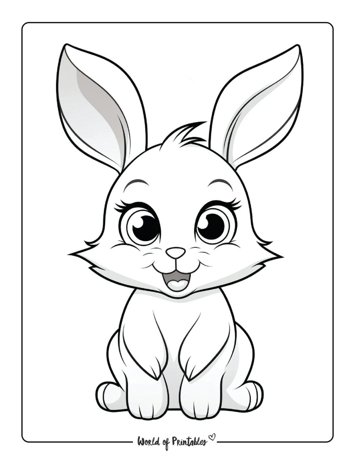 Easter Bunny Coloring Pages - World of Printables
