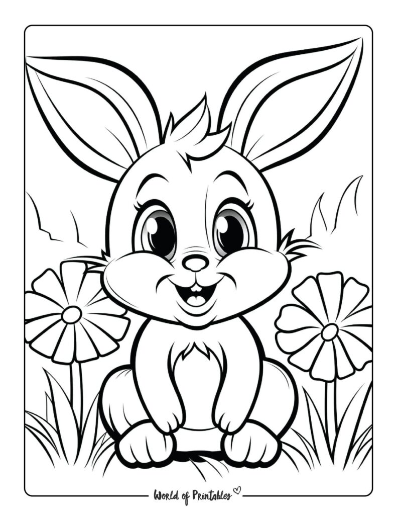 Easter Bunny Coloring Pages - World of Printables