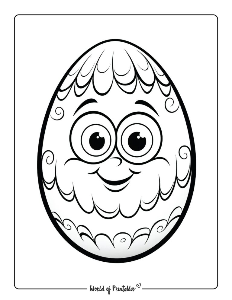 Easter Egg Coloring Pages - World of Printables