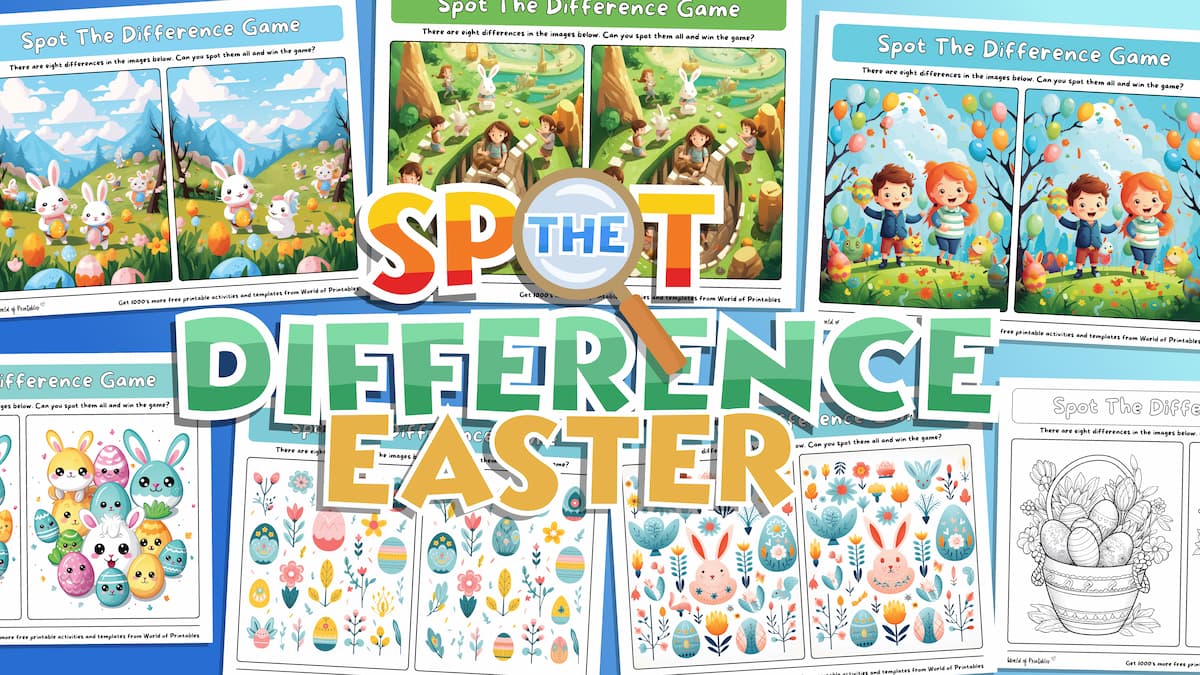 Easter Spot The Difference Games - World of Printables