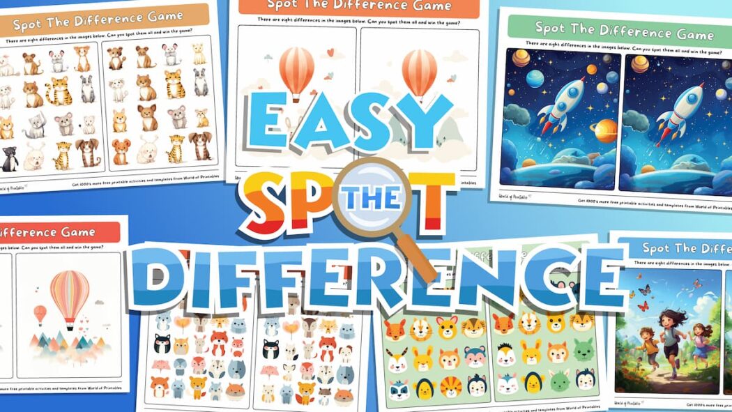 Easy Spot The Difference Games - World of Printables