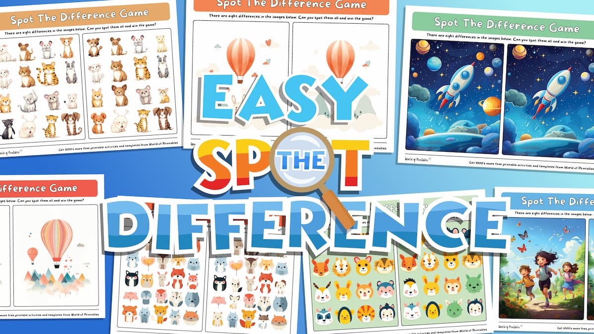 Easy Spot The Difference Games - World of Printables