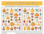Spot The Difference Thanksgiving Games - World of Printables
