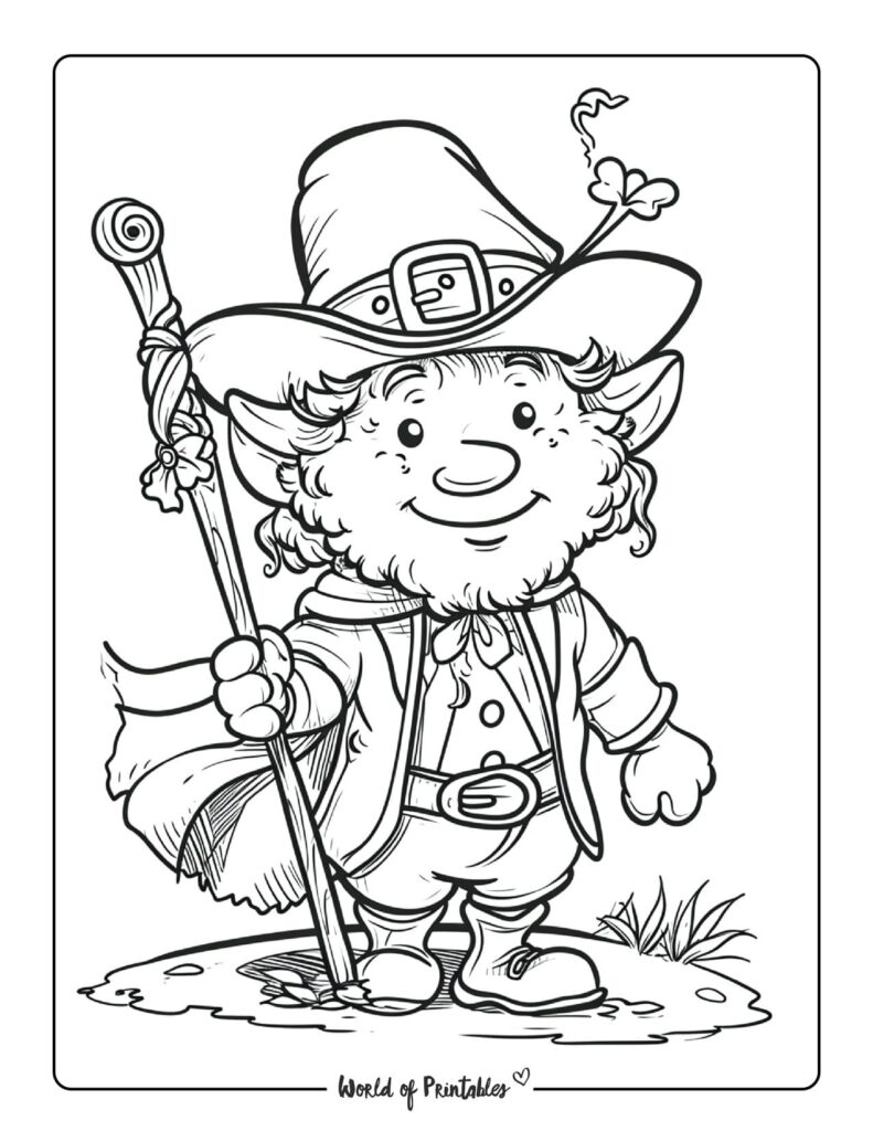 Leprechaun Coloring Pages - World of Printables