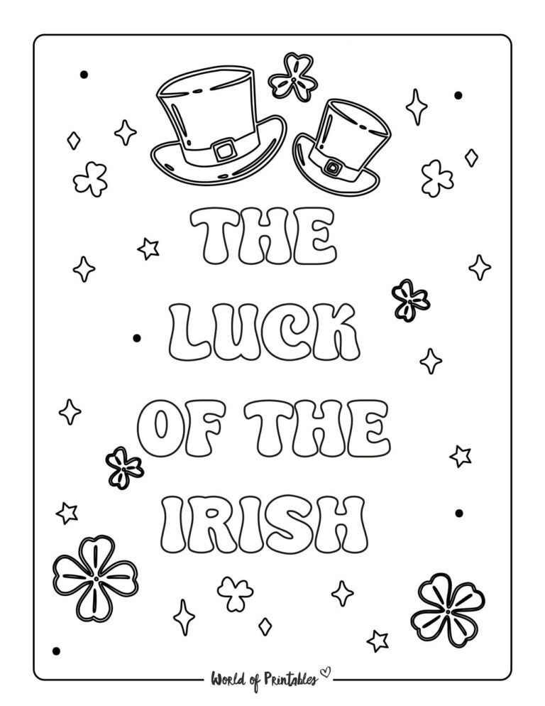 St. Patrick's Day Coloring Pages - World of Printables