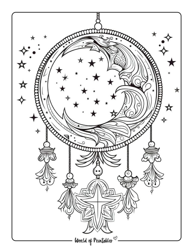 Dreamcatcher Coloring Pages - World of Printables