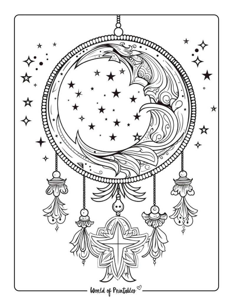 Dreamcatcher Coloring Pages - World of Printables