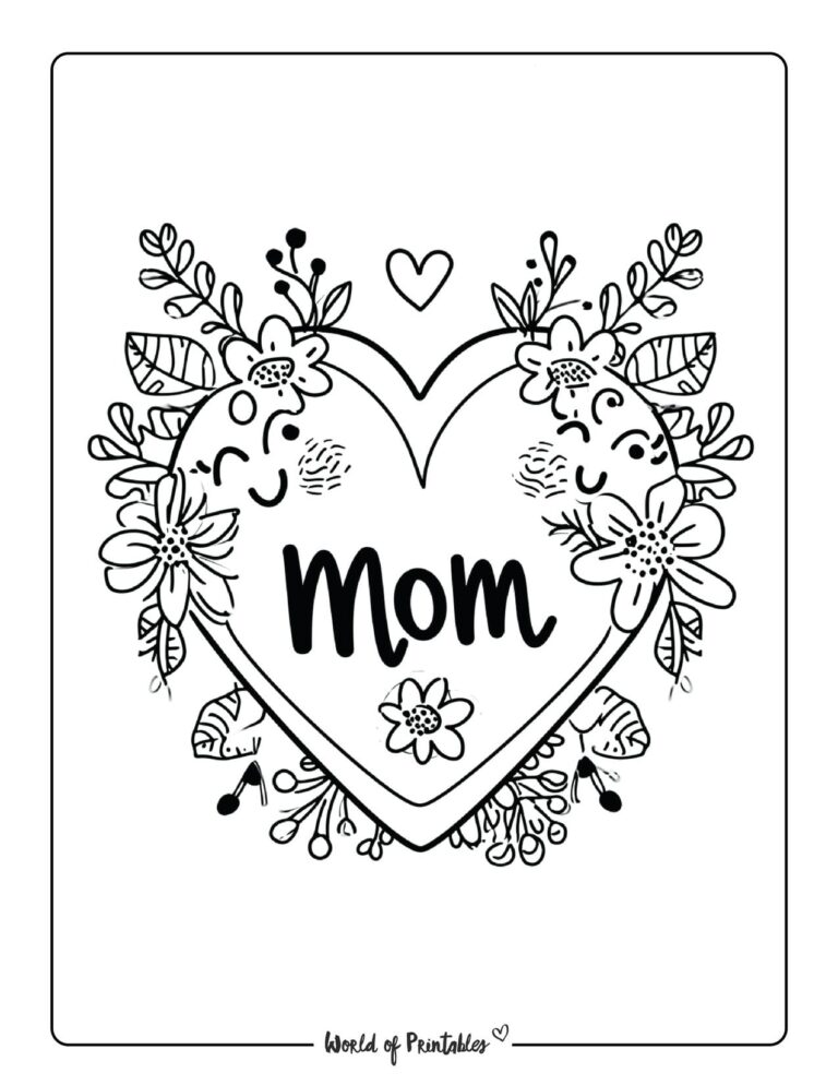 Mother's Day Coloring Pages - World of Printables