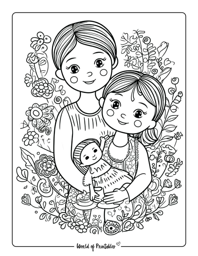 Mother's Day Coloring Pages - World of Printables