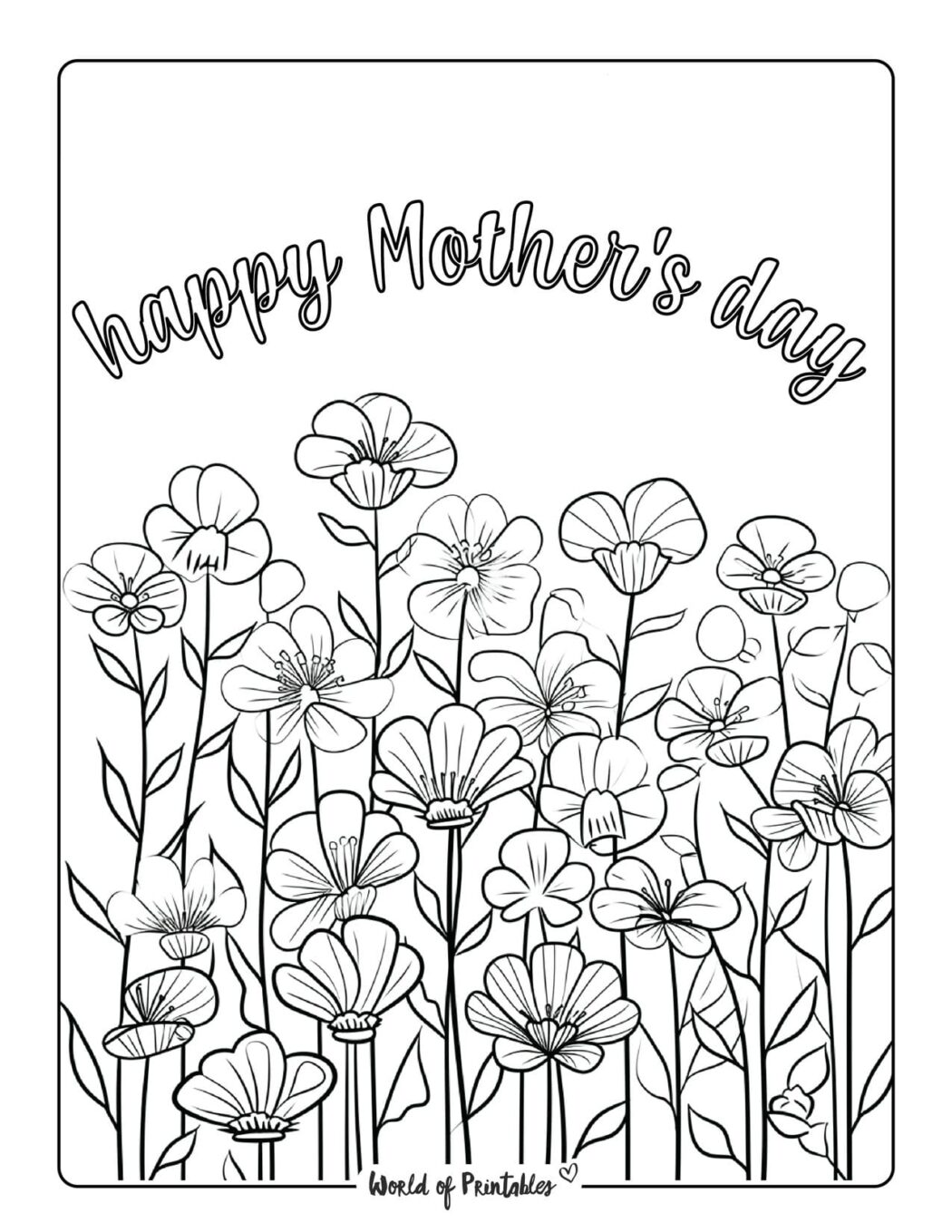 Mother's Day Coloring Pages - World of Printables