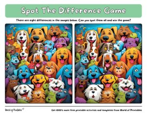Animal Spot The Difference Games - World of Printables