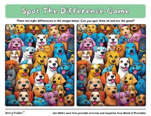Animal Spot The Difference Games - World of Printables