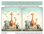 Animal Spot The Difference Games - World of Printables