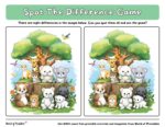 Animal Spot The Difference Games - World of Printables