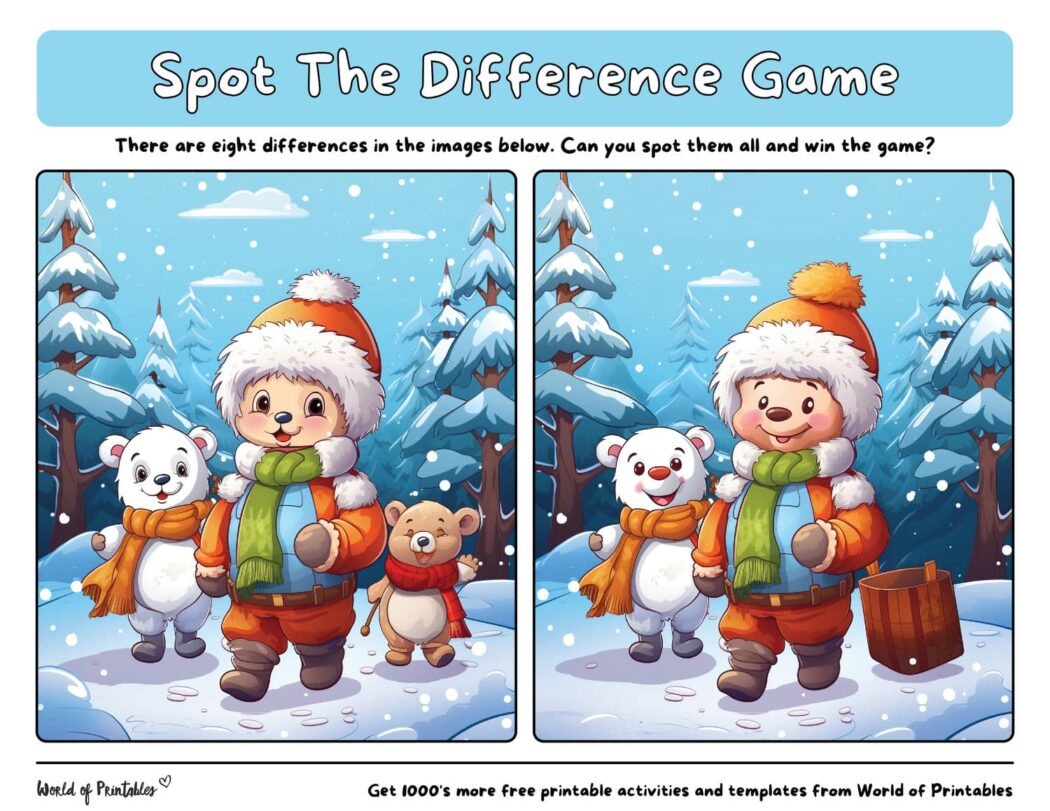 Christmas Spot The Difference Games - World of Printables