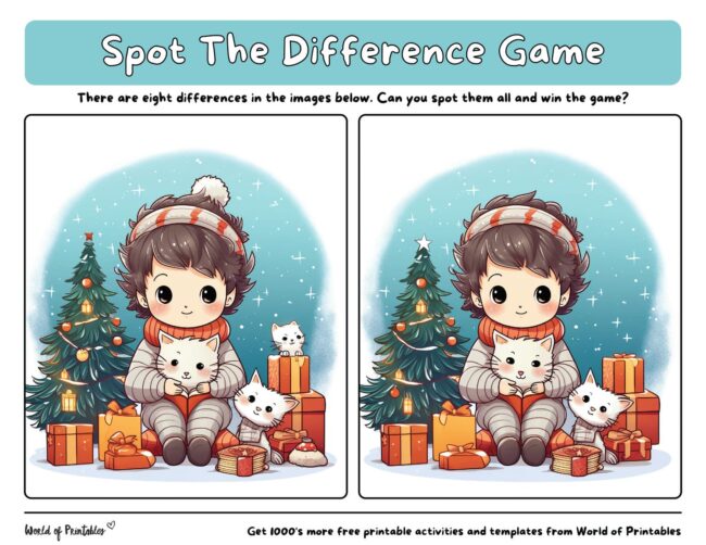 Christmas Spot The Difference Games - World of Printables