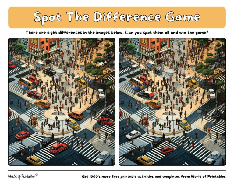 75 Difficult Spot The Difference Games - World of Printables