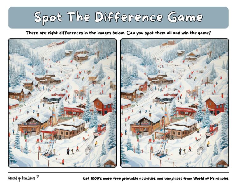 75 Difficult Spot The Difference Games - World of Printables