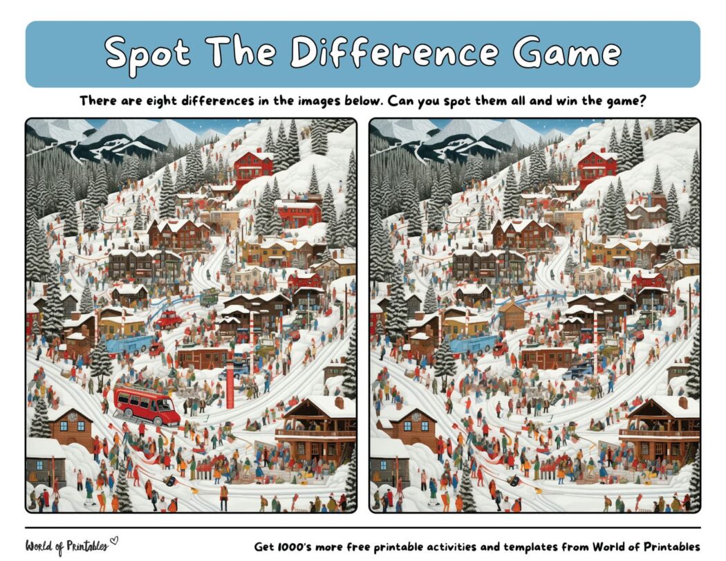 75 Difficult Spot The Difference Games - World of Printables