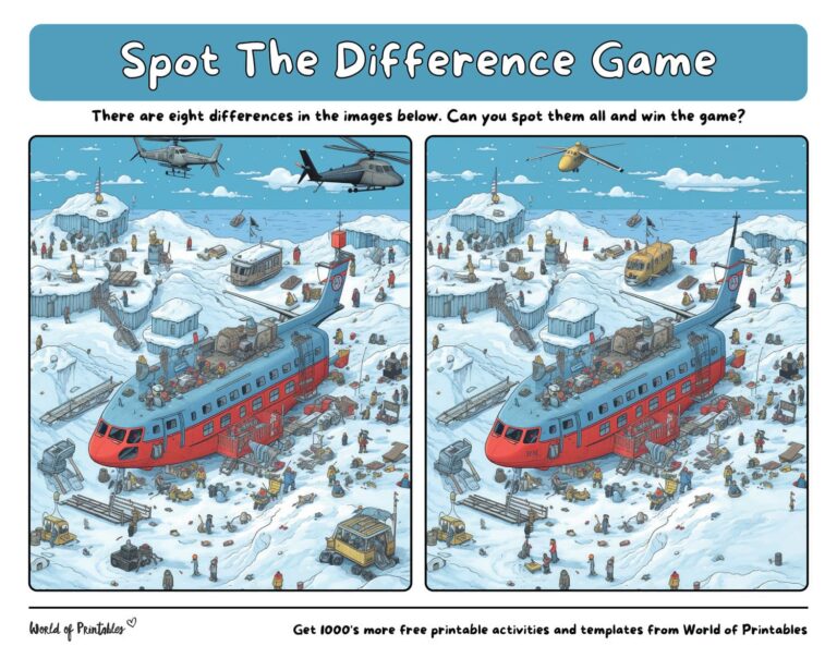 75 Difficult Spot The Difference Games - World of Printables