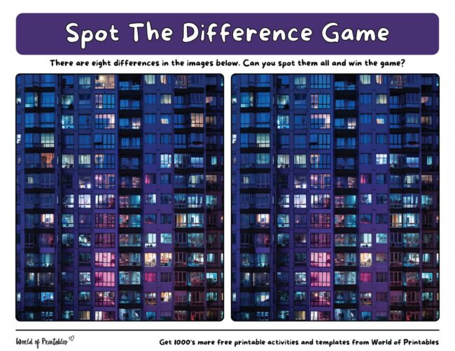 75 Difficult Spot The Difference Games - World of Printables