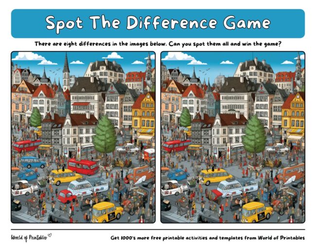 75 Difficult Spot The Difference Games - World of Printables