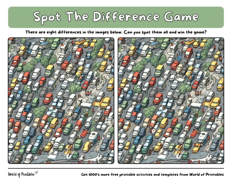 75 Difficult Spot The Difference Games - World of Printables