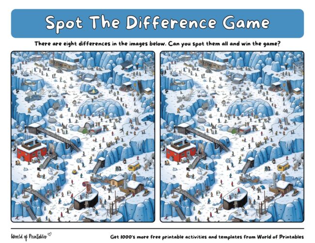 75 Difficult Spot The Difference Games - World of Printables