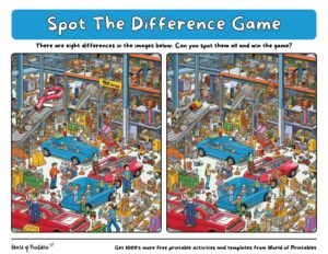 75 Difficult Spot The Difference Games - World of Printables