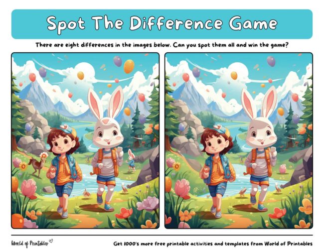 Easter Spot The Difference Games - World of Printables
